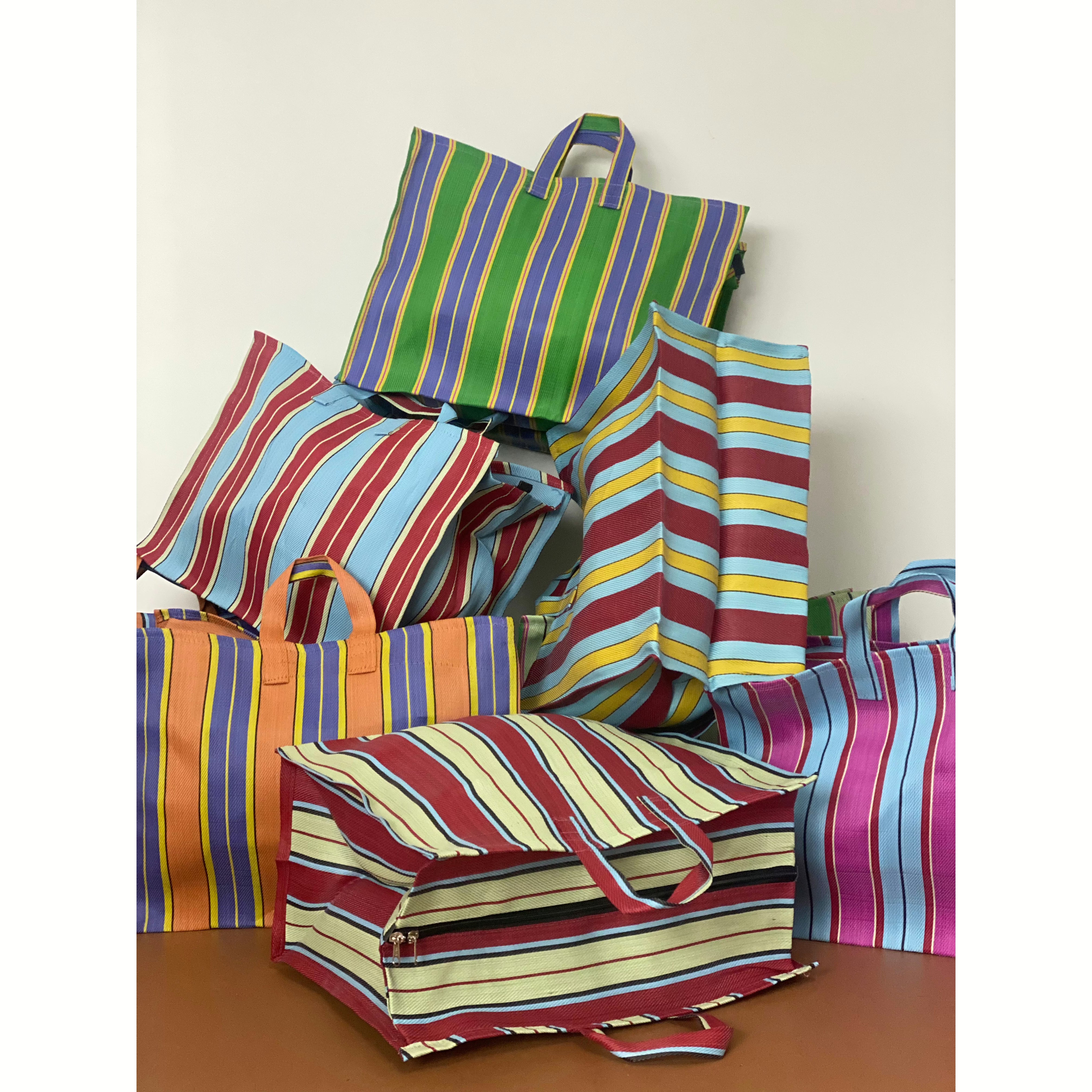 stripe bag - large